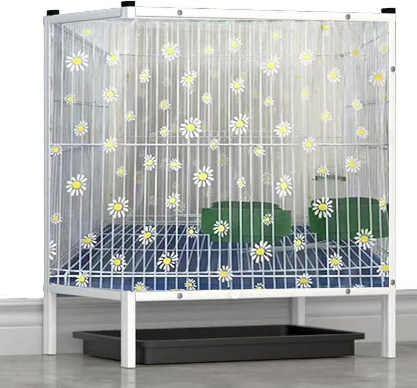 Bird Cage Cover - Adjustable Bird Cage Seed Catcher Bird Cage Net Cover ...