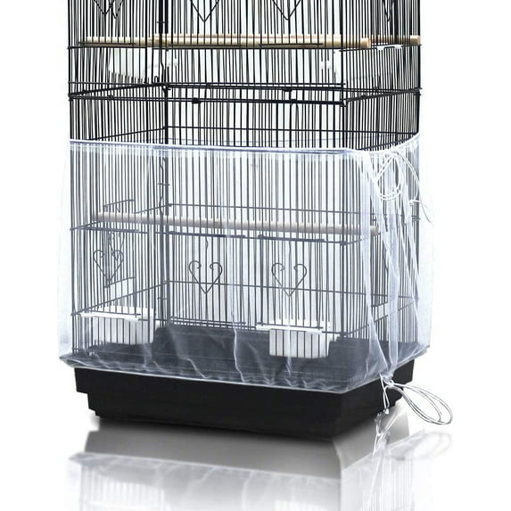 Ywlanda Bird Cage Seed Catcher: Nylon Mesh Net Cover for Parrot ...