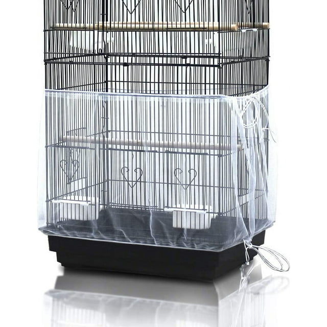 Ywlanda Bird Cage Seed Catcher: Nylon Mesh Net Cover for Parrot ...