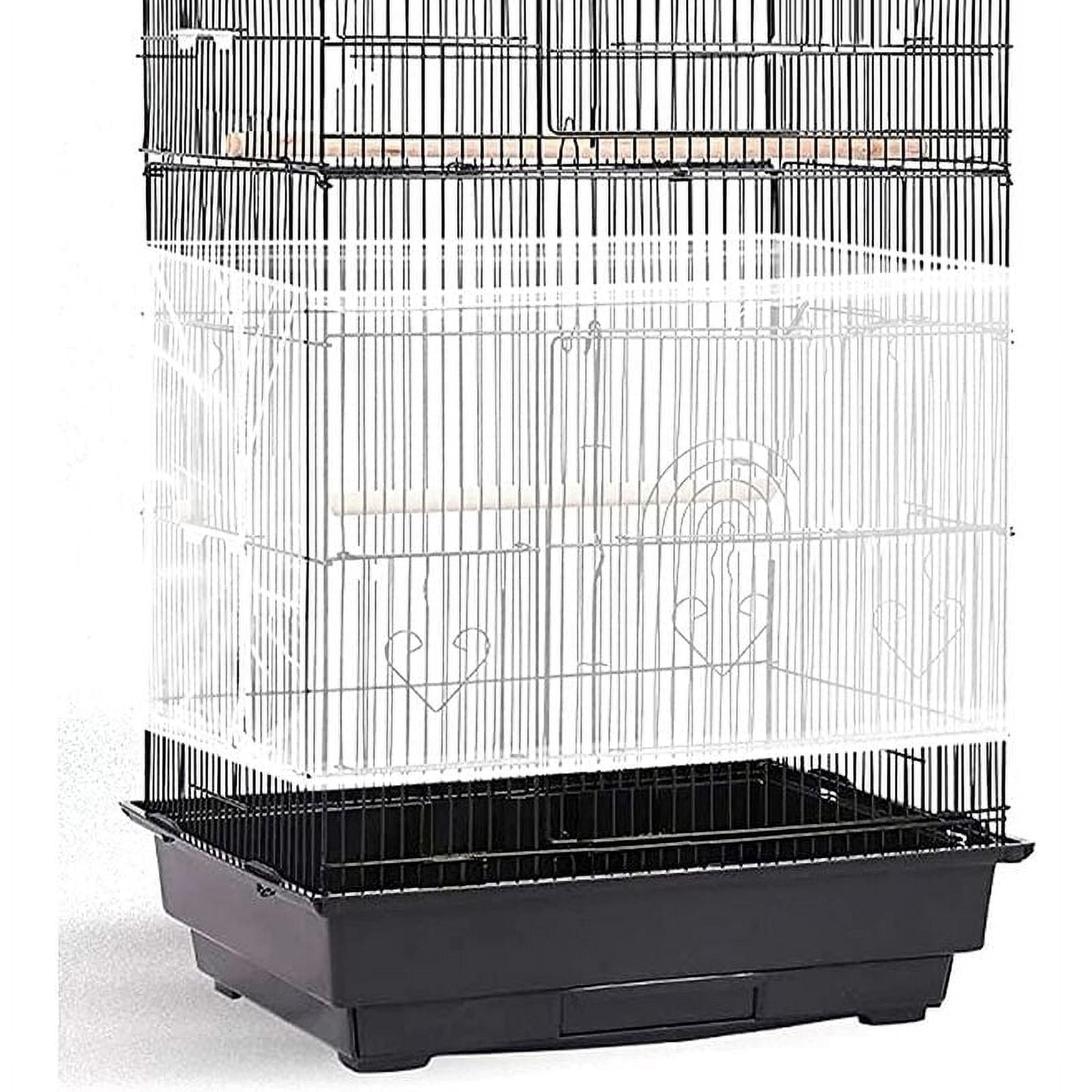 Bird Cage Net Guard, Adjustable Soft Mesh Cage Skirt for Parrot ...