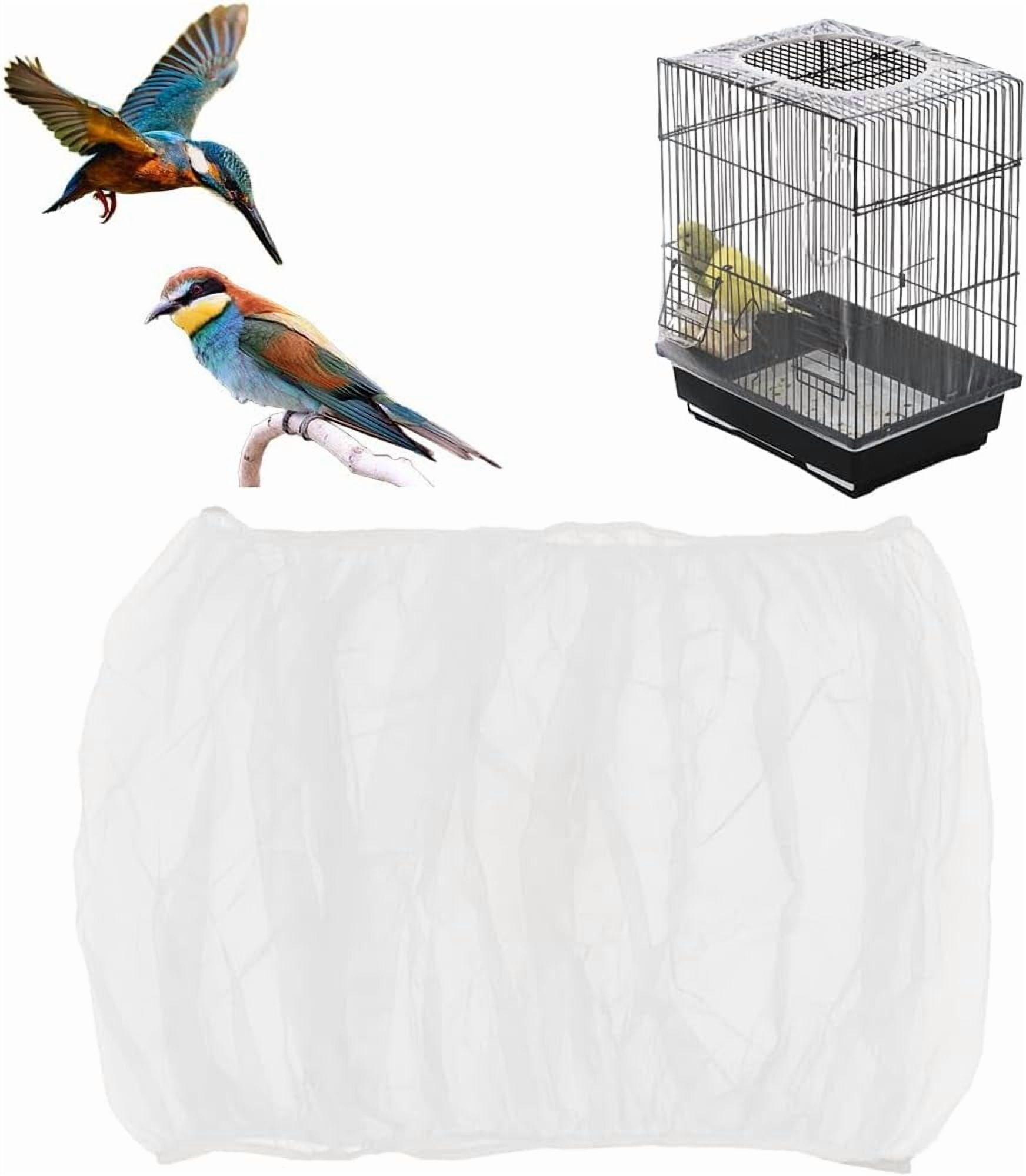 Bird Cage Seed Catcher Bird Cage Cover Adjustable Stretchy Form Fitting ...