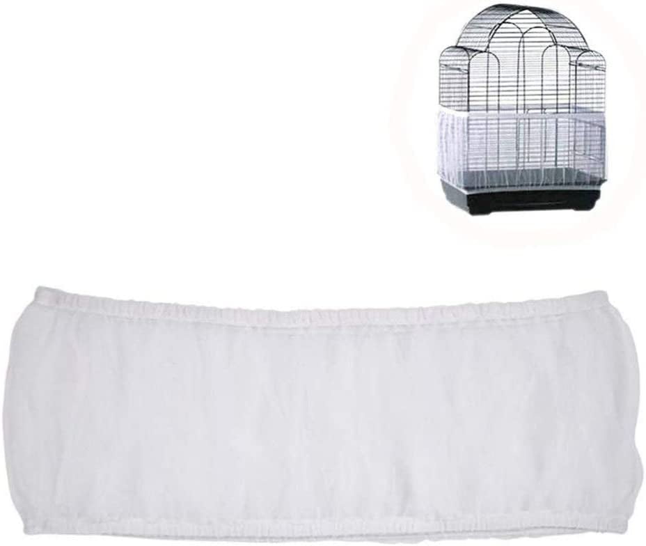 Bird Cage Seed Catcher Guard Parrot Nylon Mesh Net Cover Stretchy Shell ...