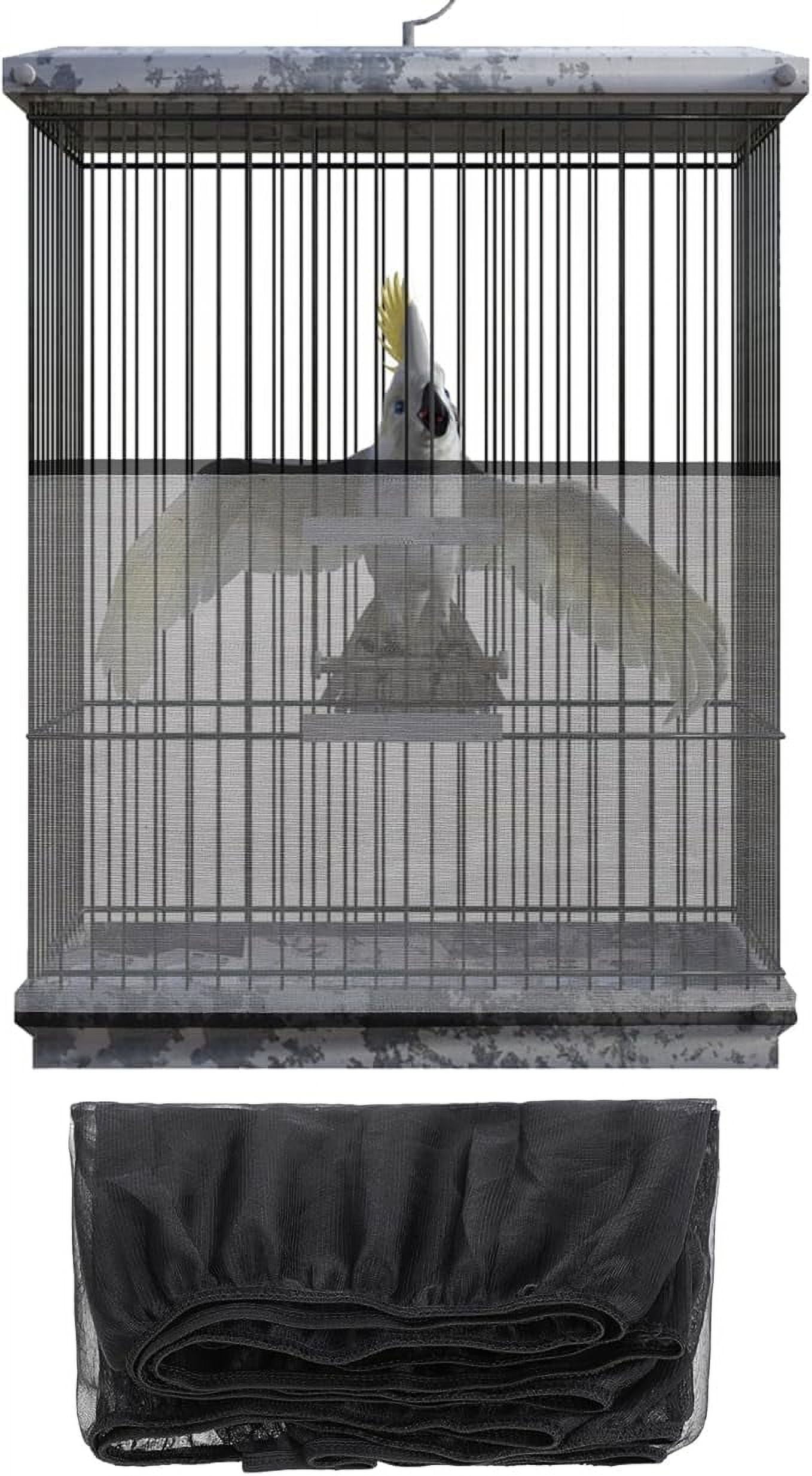 Bird Cage Seed Catcher, Universal Adjustable Birdcage Cover Skirt Bird ...