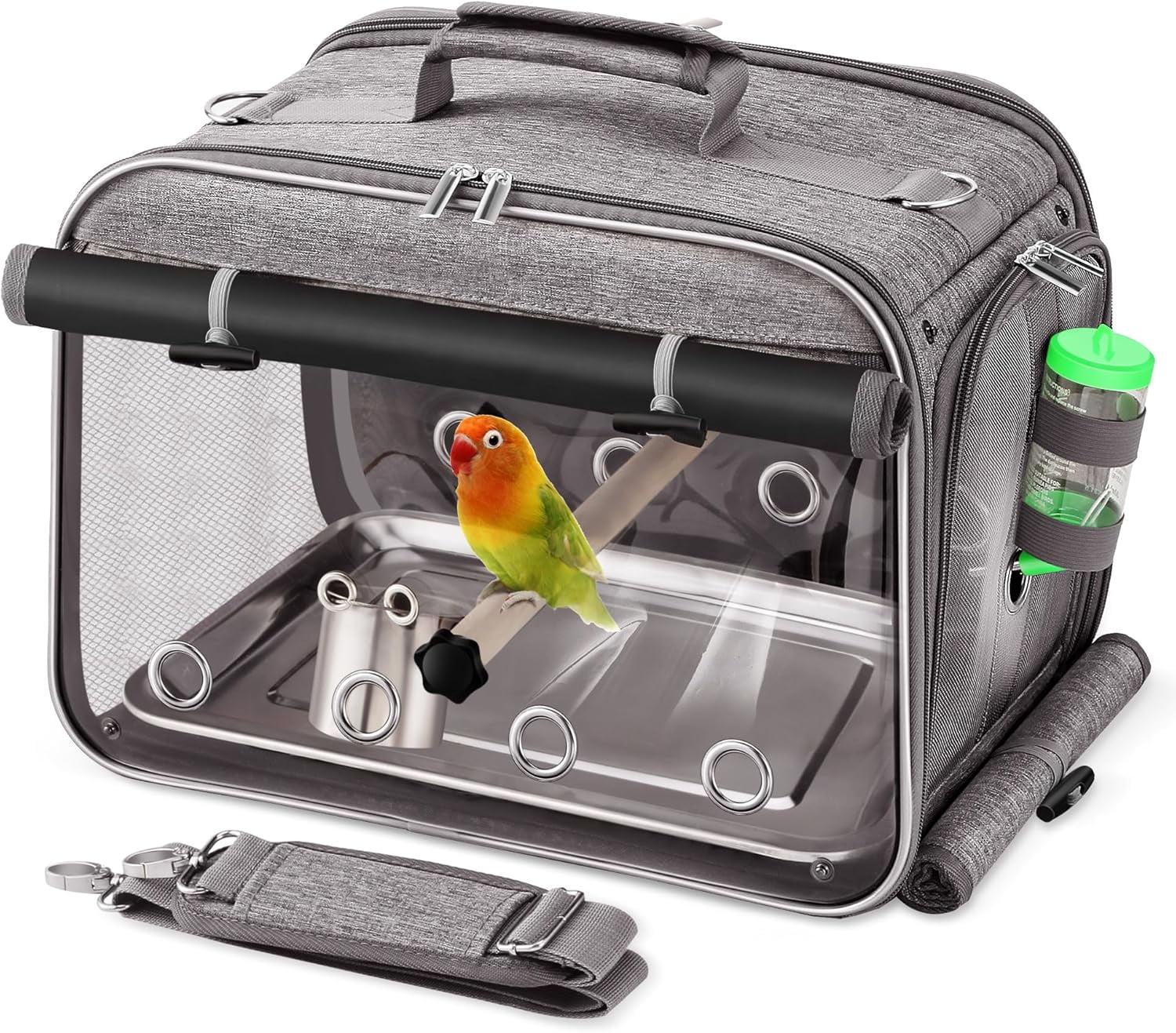 Bird Carrier Airline Approved, Bird Travel Cage with Indestructible ...