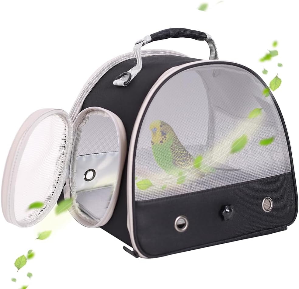 Bird Carrier, Portable Small Bird Parrot Parakeet Carrier with Standing ...