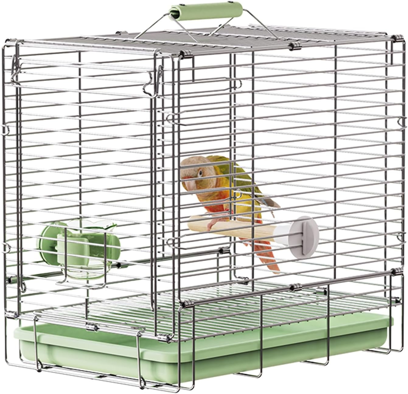 Bird Carrier Travel Cage - Stainless Steel Portable Folding Bird Cage ...