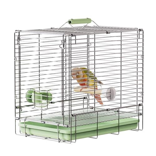 Bird Carrier Travel Cage - Stainless Steel Portable Folding Bird Cage ...