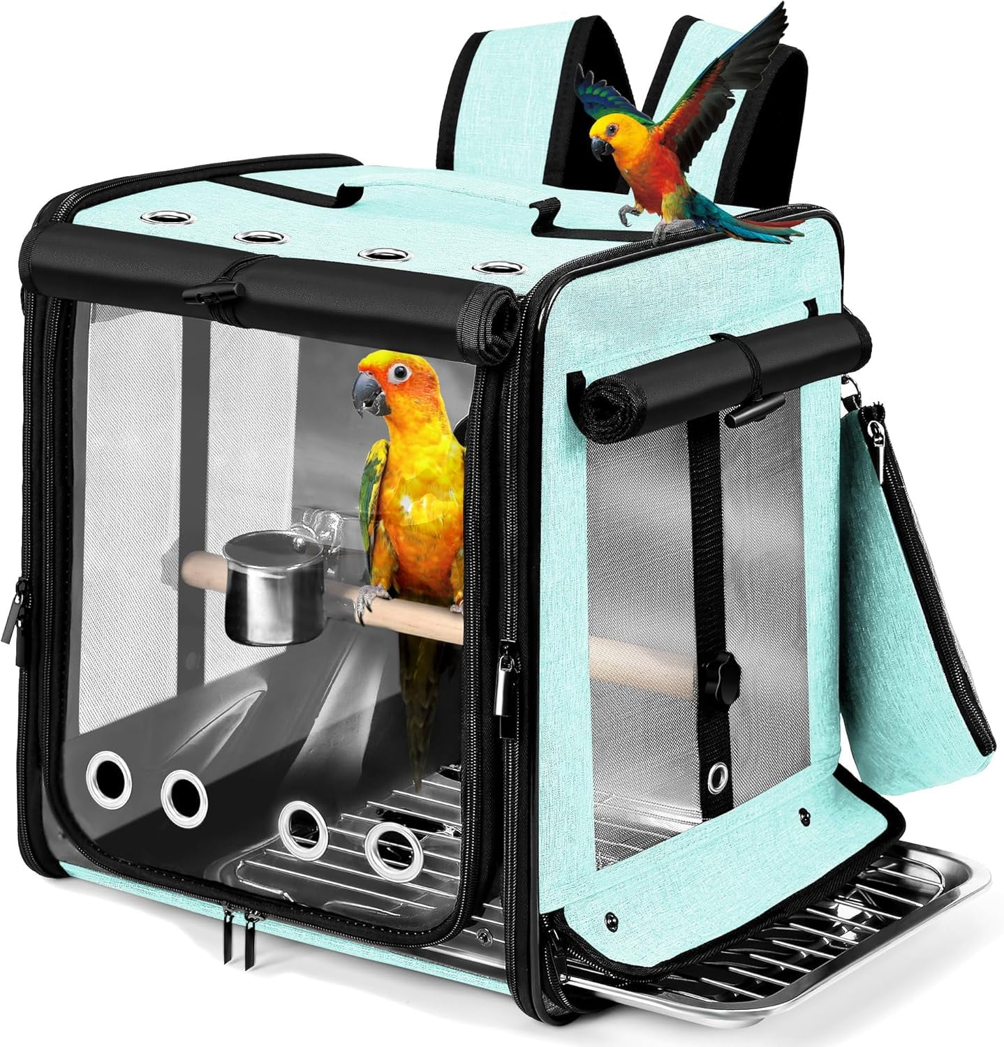 Bird Carrier with Seat Belt for Car Travel, Bird Backpack Carrier with ...