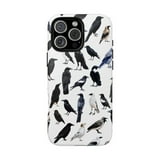 Bird Chart with Crow, Magpie & Raven Graphic Case for iPhone 11,12,13,14,15,16,17 - Durable ...