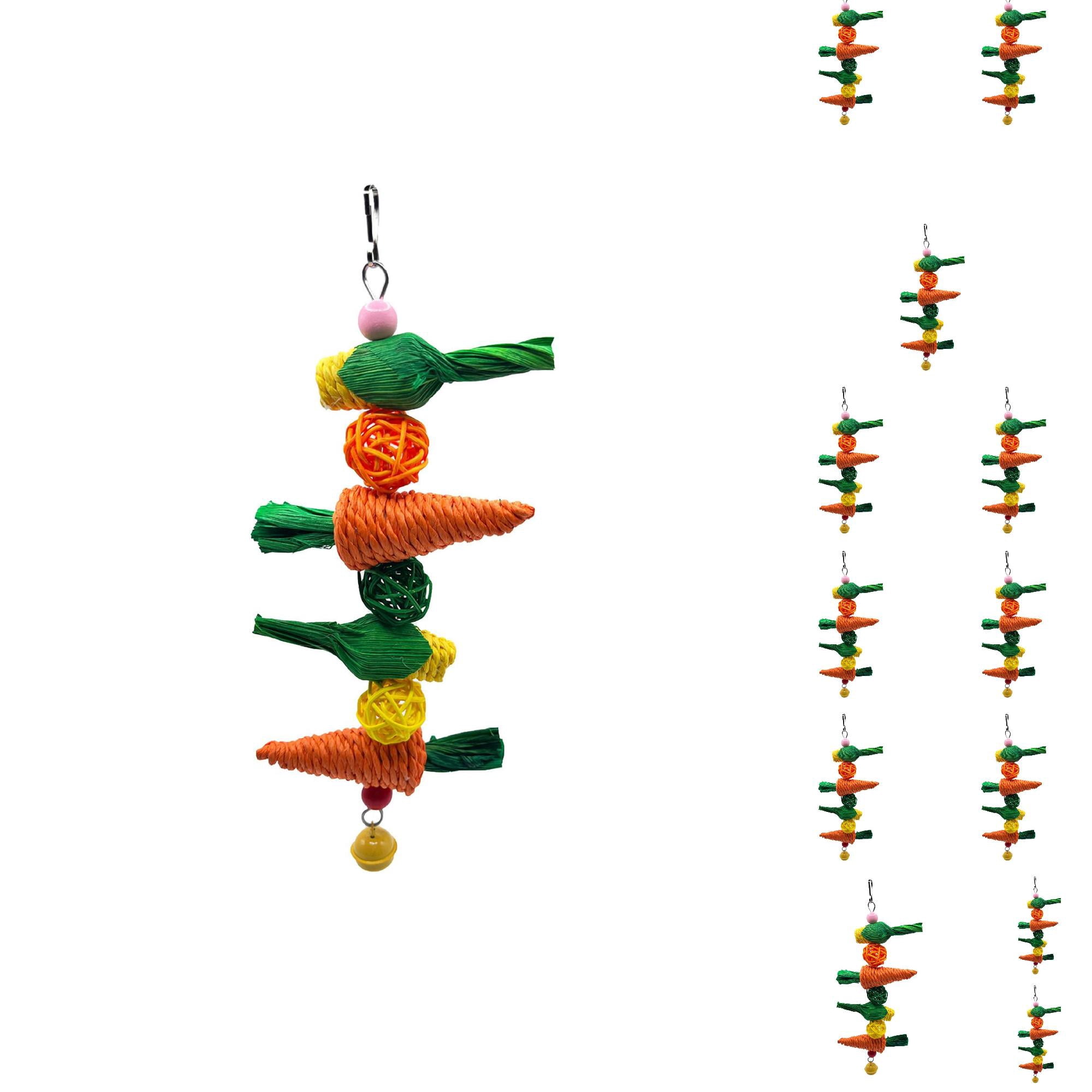 Bird Chew Toy Chewing Corn Cluster For Parrot Swing Improves Health 1pc ...
