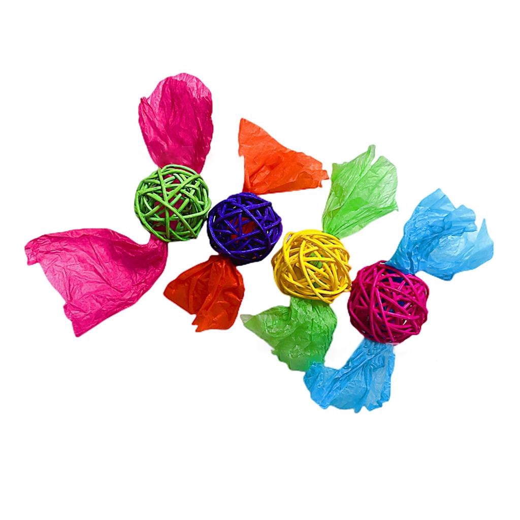 Bird Paw Grinding Toy for Parrots Birds Molar Rattan Ball Chewable ...
