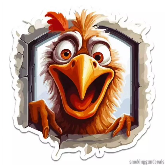 Bird Chicken Sticker Indoor Outdoor Phone Decal Water Bottle Stickers ...