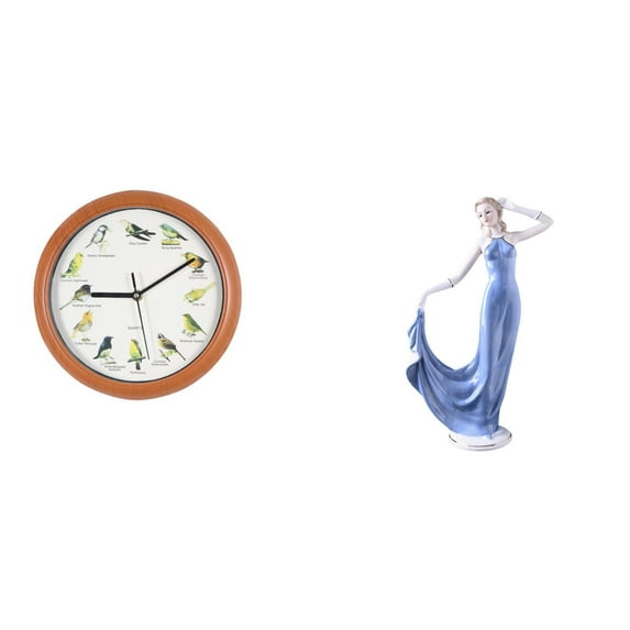 Bird Clock Lady Statue Wall Clock PP Material for Bedroom Office ...