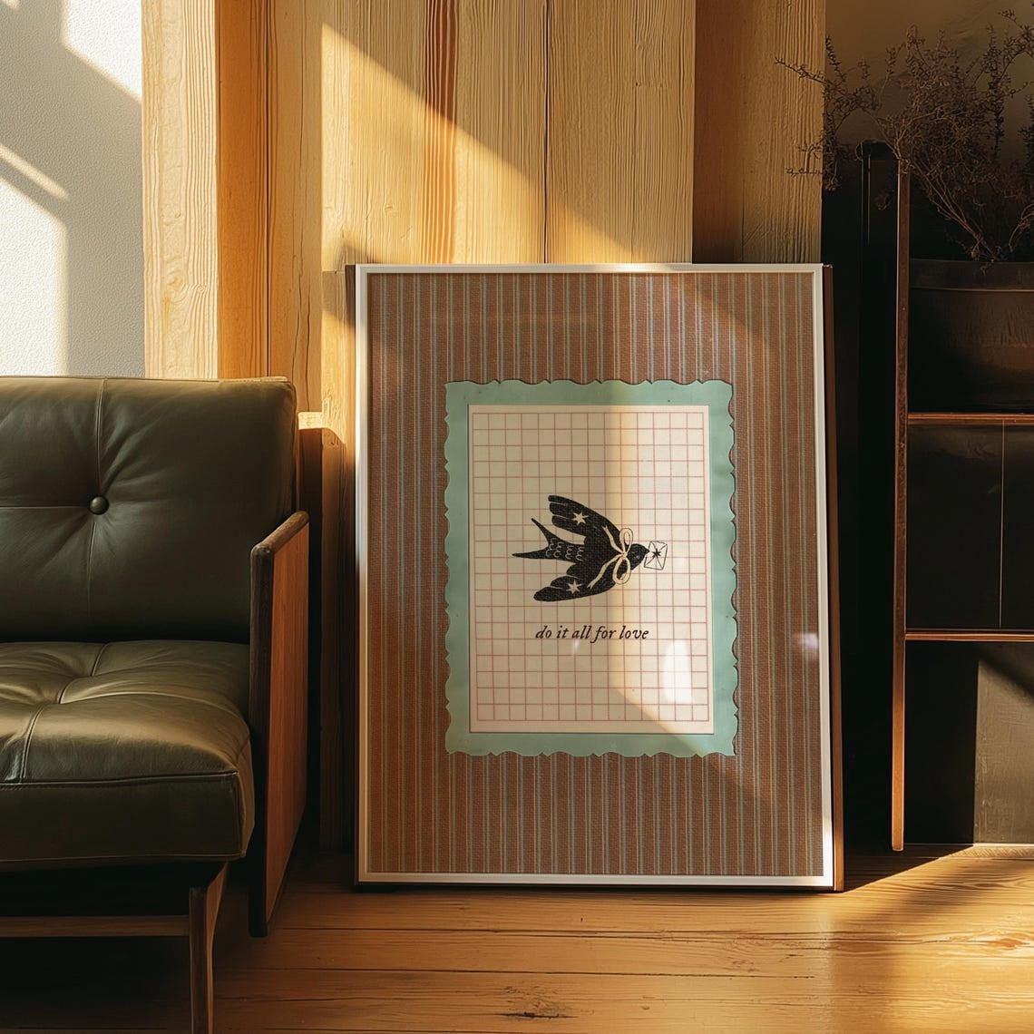 Bird Collage Vintage Cottagecore Art, Stretched Canvas Size 12x18 ...