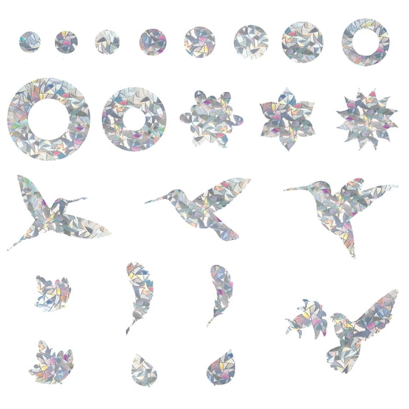 Bird Collision Prevention Window Sticker – Non-Adhesive Pet Film Glass ...
