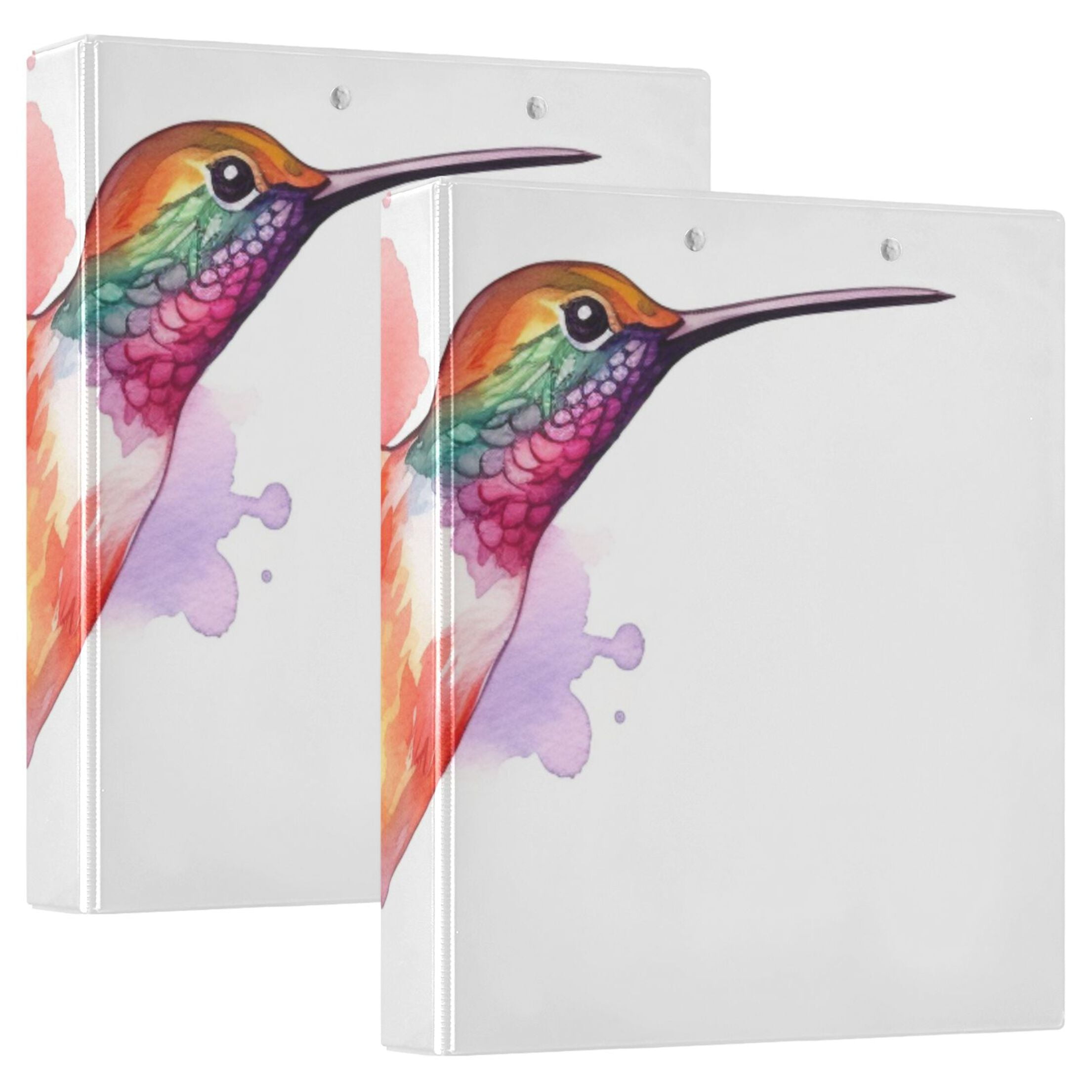 Bird Colorful 3 Ring Binders 1.5 inch Hardcover File Folders with Interior Pockets A4 Size ...