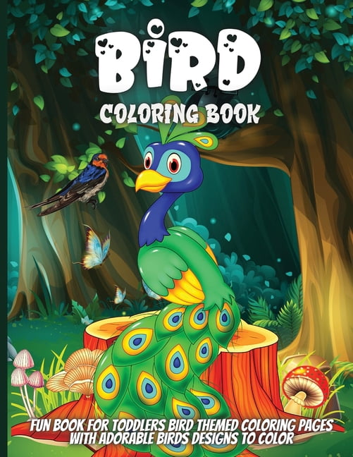 Bird Coloring Book : Adorable Birds Coloring Book for kids, Cute Bird ...