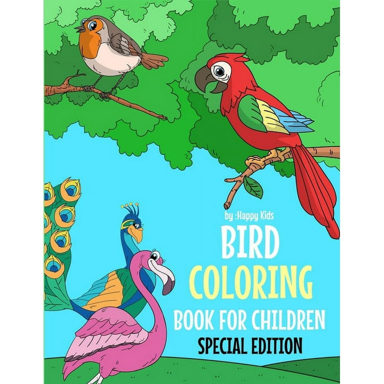 kids bird coloring book