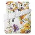 Bird Comforter Set Full Size, Flower Soft Bedding Set for Man Woman, 4 ...