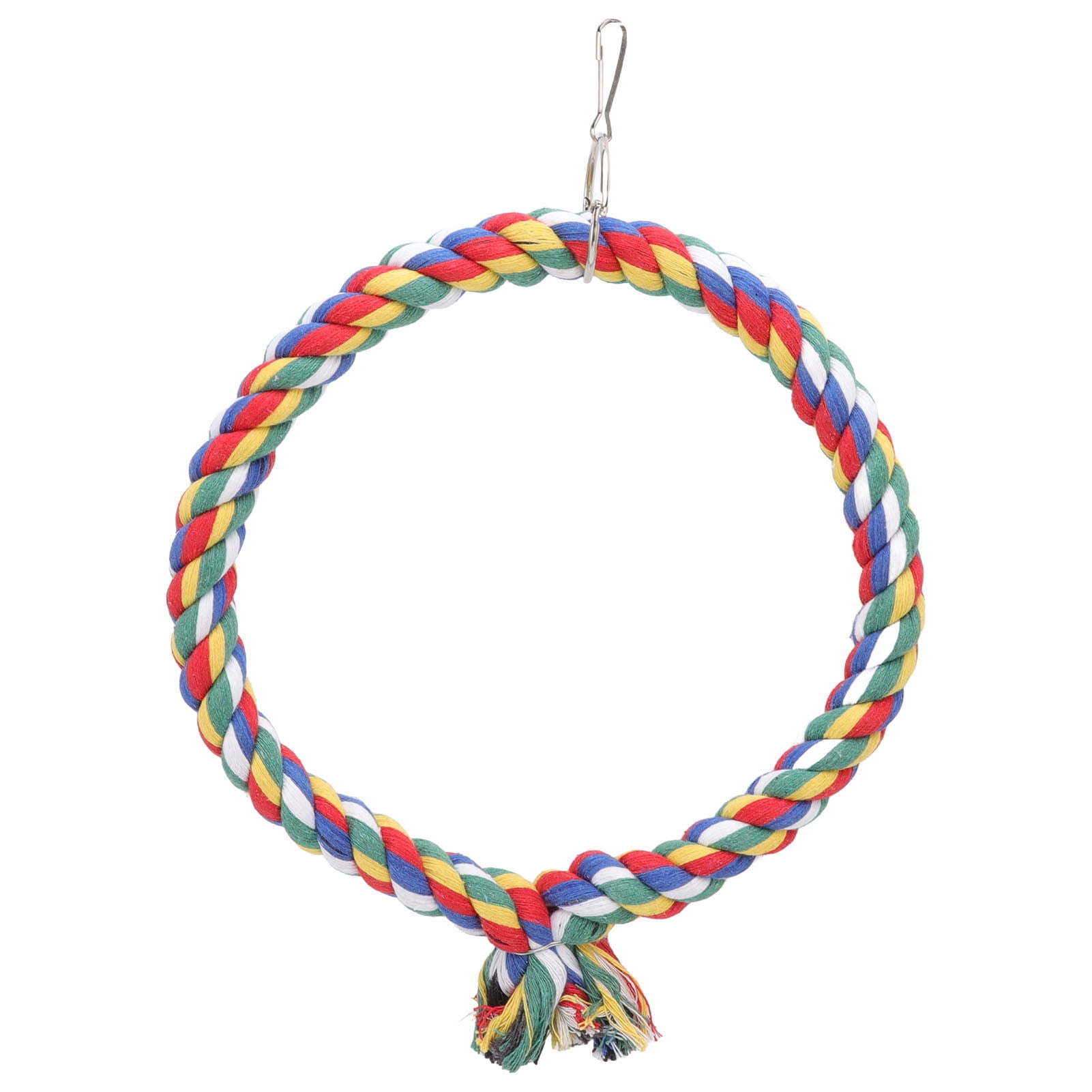 Bird Cotton Rope Ring Toy Colorful Parrot Swing Toys for Parakeets ...