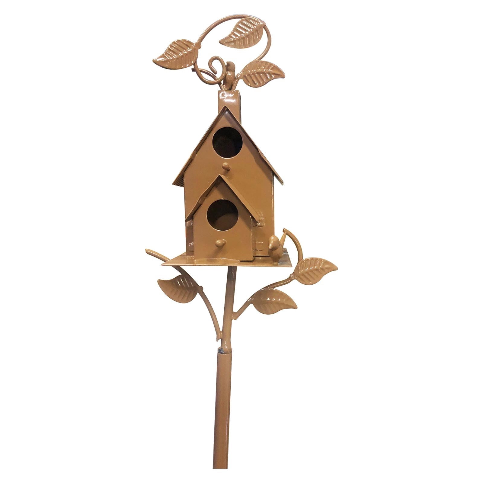 Bird Courtyard Metal Birdhouse on Stake Hanging Bath for outside ...