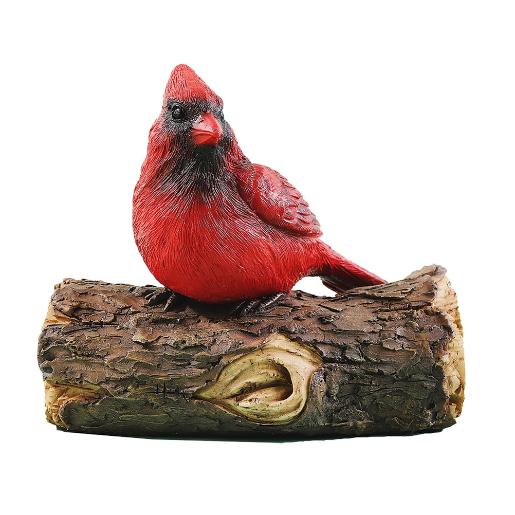 Bird Crafts Garden Ornament Cardinal Statue Sculpture Figure Model Tree ...