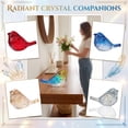Bird Decor for Home Glass Bird Figurine Textured Iridescent Glass Bird ...