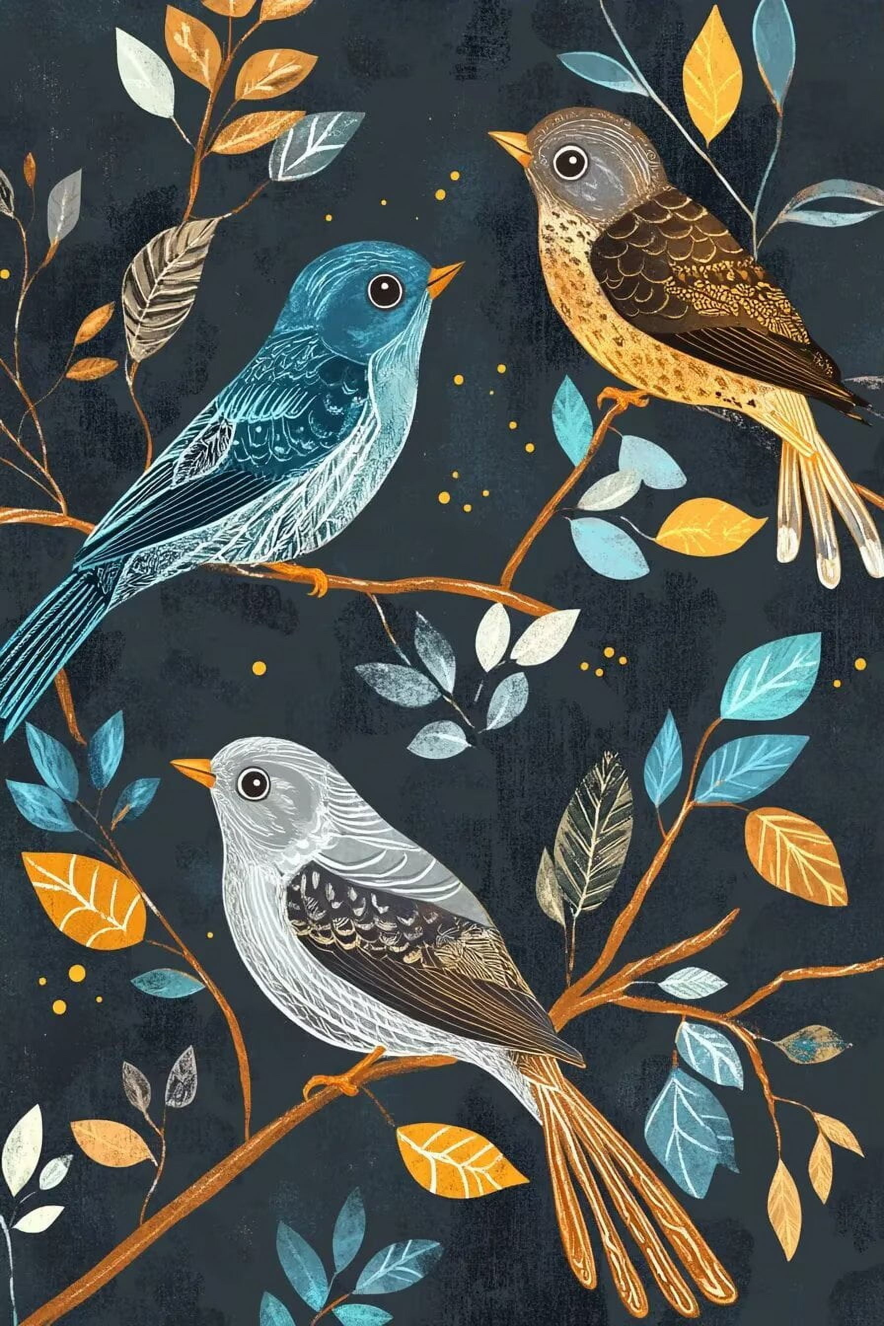 Bird Diamond Art Painting Kits for Adults 5D Elegant Poetry Animals ...