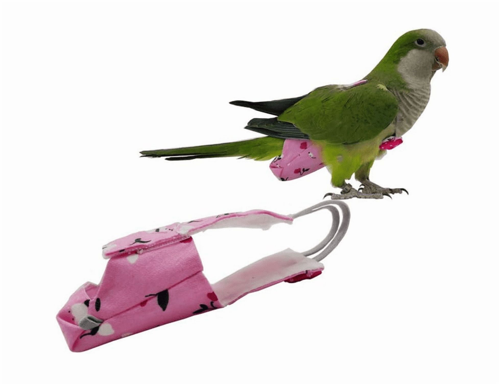 Bird Diaper Cockatiel Clothes Flight Suite, Reusable Parrot Nappy with ...