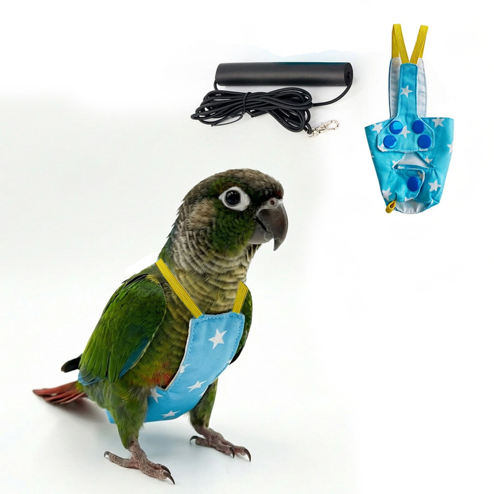 Bird Diaper Harness Flight Suit Clothes Parrot Harness and Leash ...