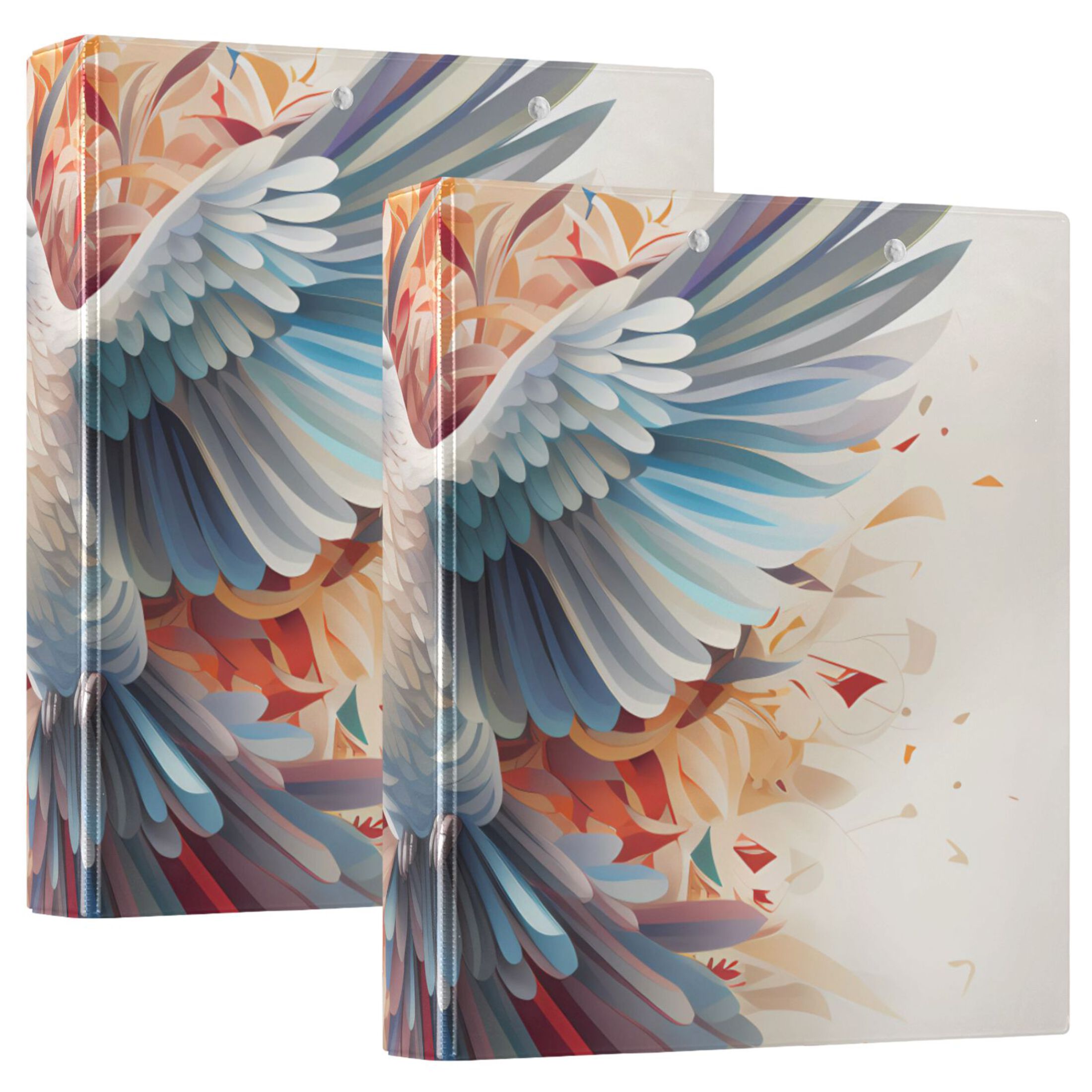 Bird Dove Front 3 Ring Binders 1.5 inch Hardcover File Folders with ...