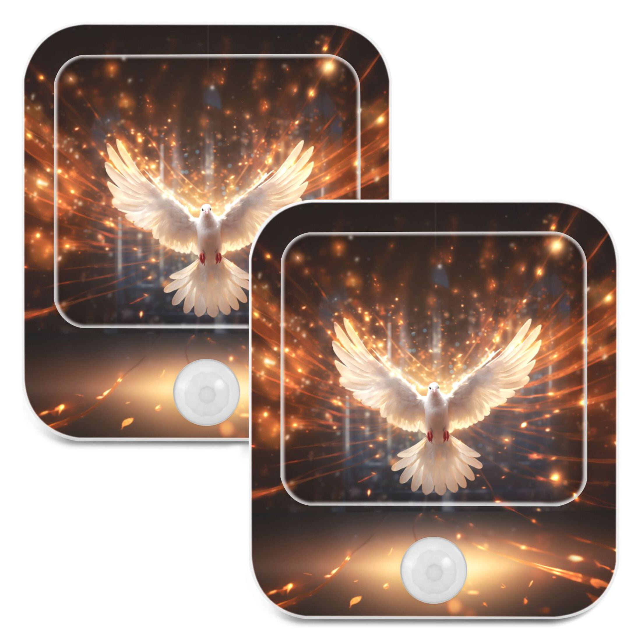 Bird Dove White Night Lights Plug into Wall LED with Auto Light Sensor ...