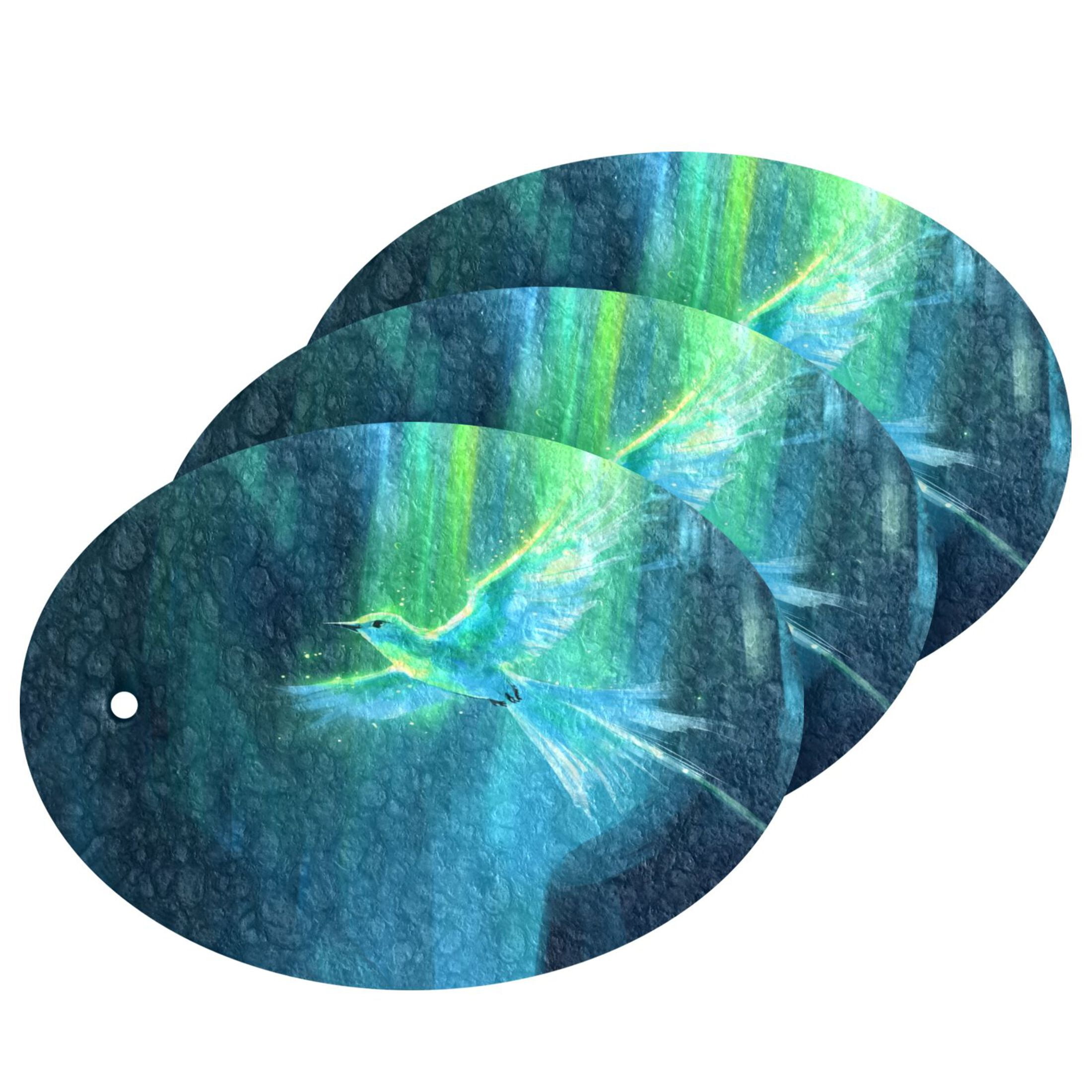 Bird Drawing 3 Pack Wood Pulp Dishwashing Sponges, Highly Absorbent Eco ...