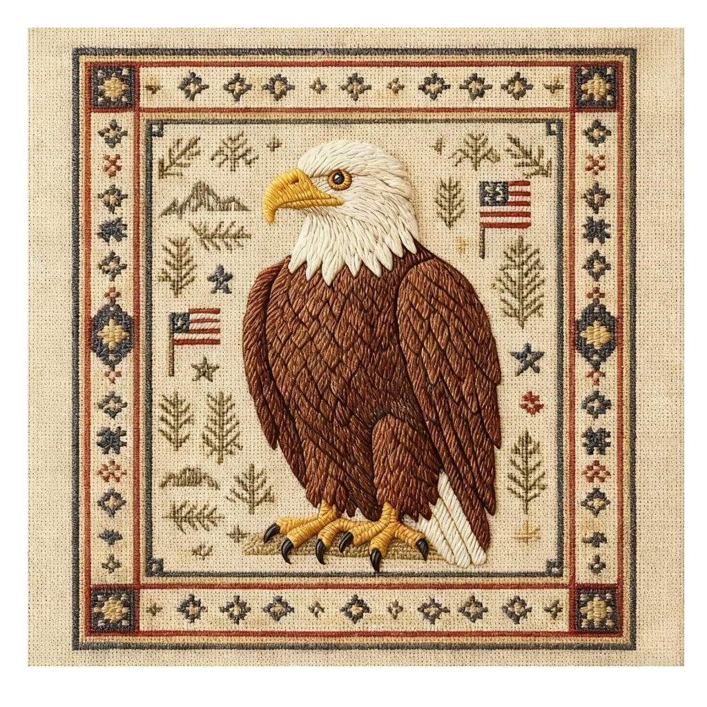 Bird Embroidery Craft Set For Adults Kids Detailed Pattern Guide Cloth ...