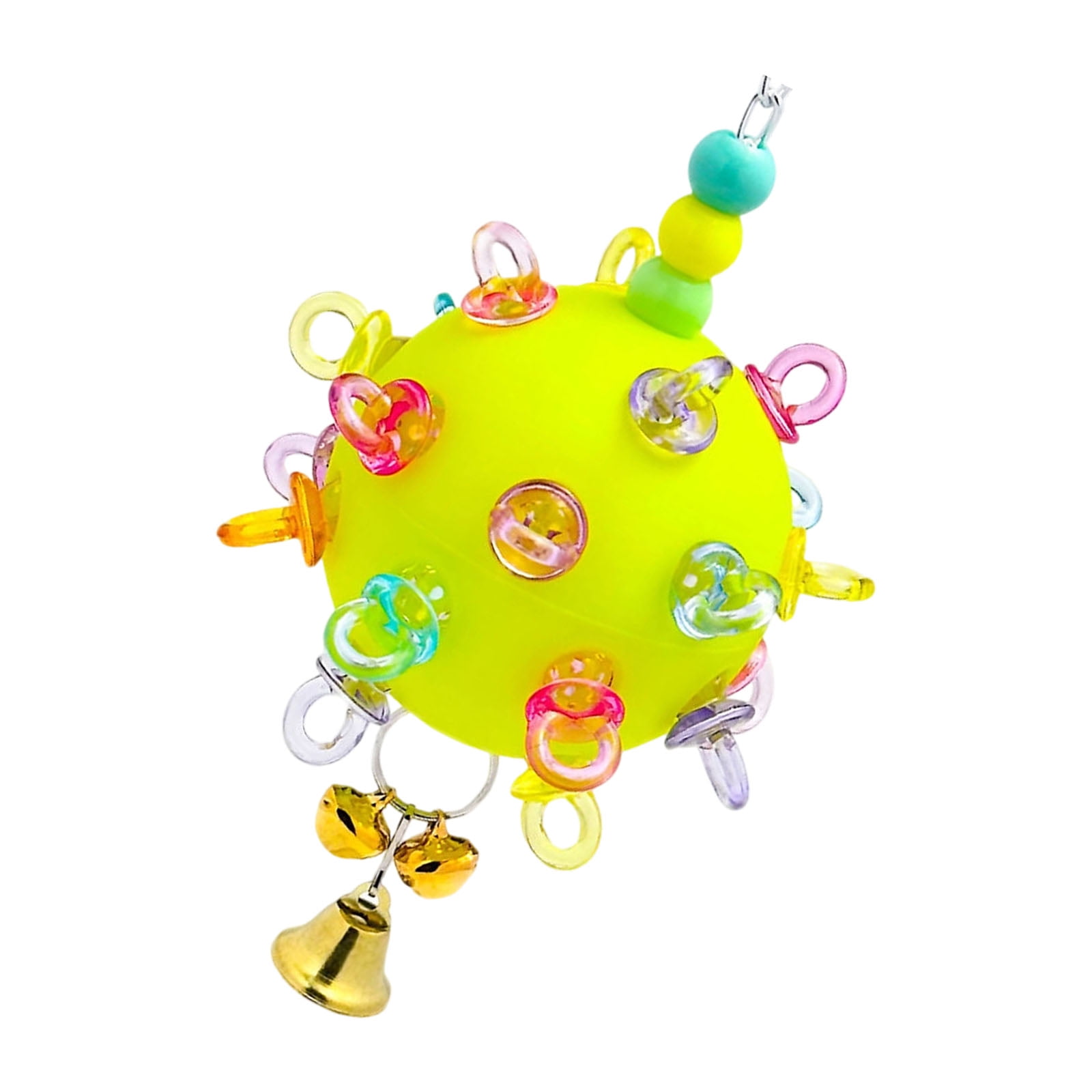 Bird Enrichment Toy Chewing Safe Rubber Bells Toy For Avians ...
