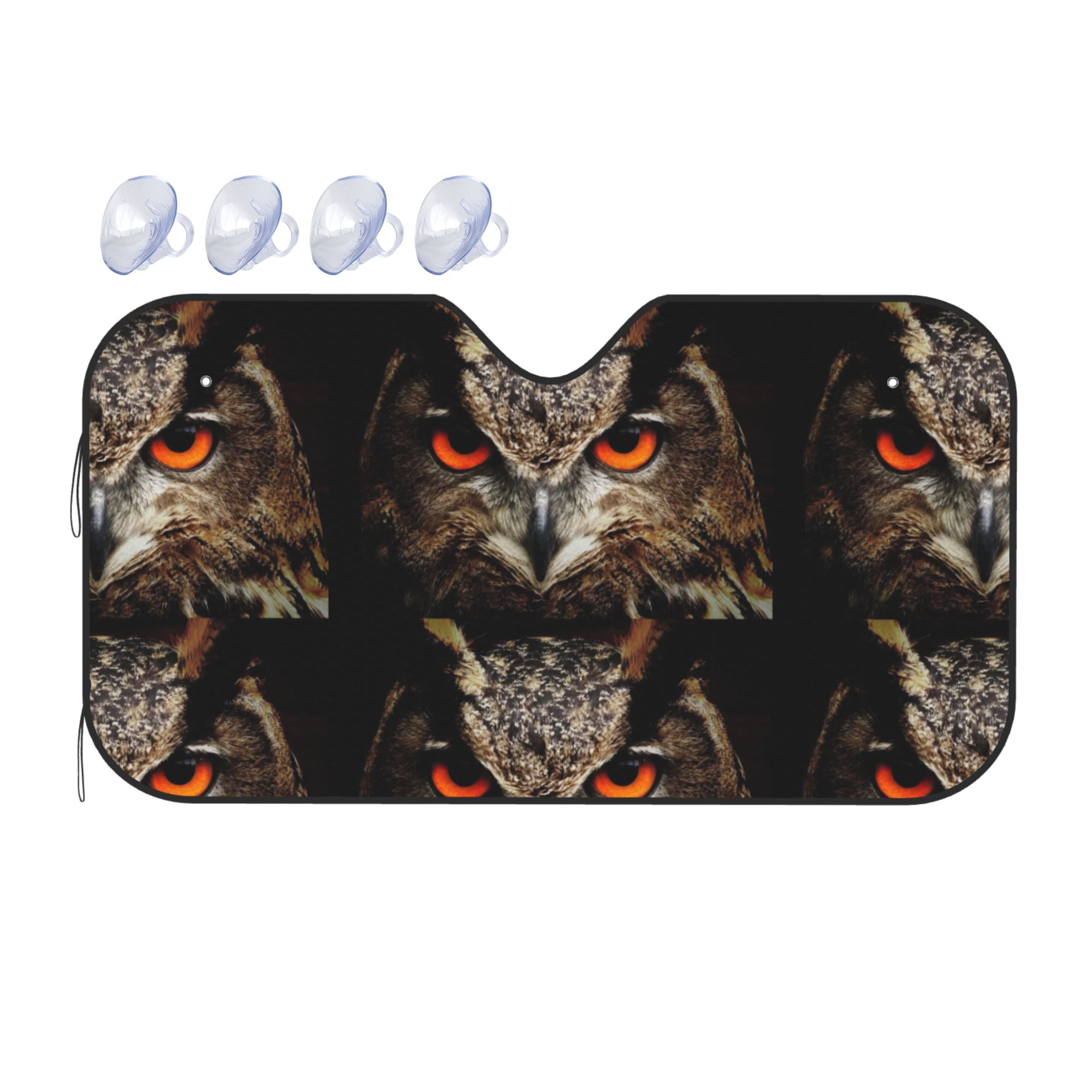 Bird Eyes Eagle Owl View Animals1 1-Piece Car Front Window Sunshade ...
