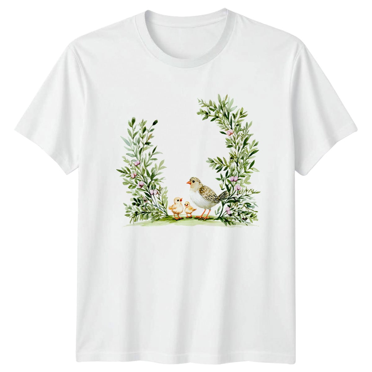 Bird Family Animals Mens T-Shirt Womens Tee Nature Design - Walmart.com