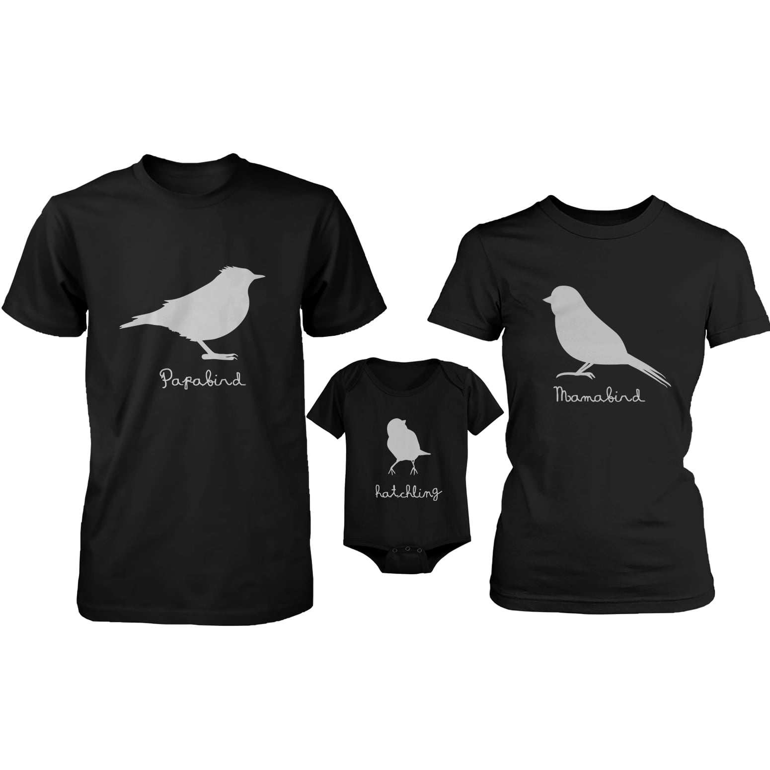 Papa Bird Mama Bird Hatchling Matching Tops Family Shirts and Baby ...