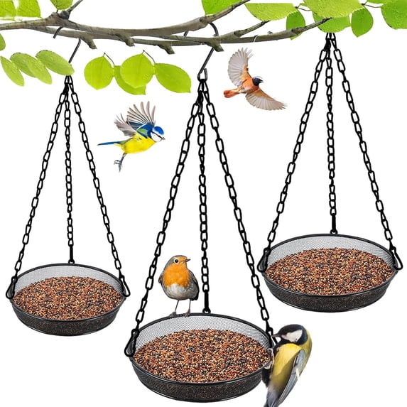 Bird Feeder, Birdfeeder for Garden Yard Outside Bird Feeder Tray - Mesh ...