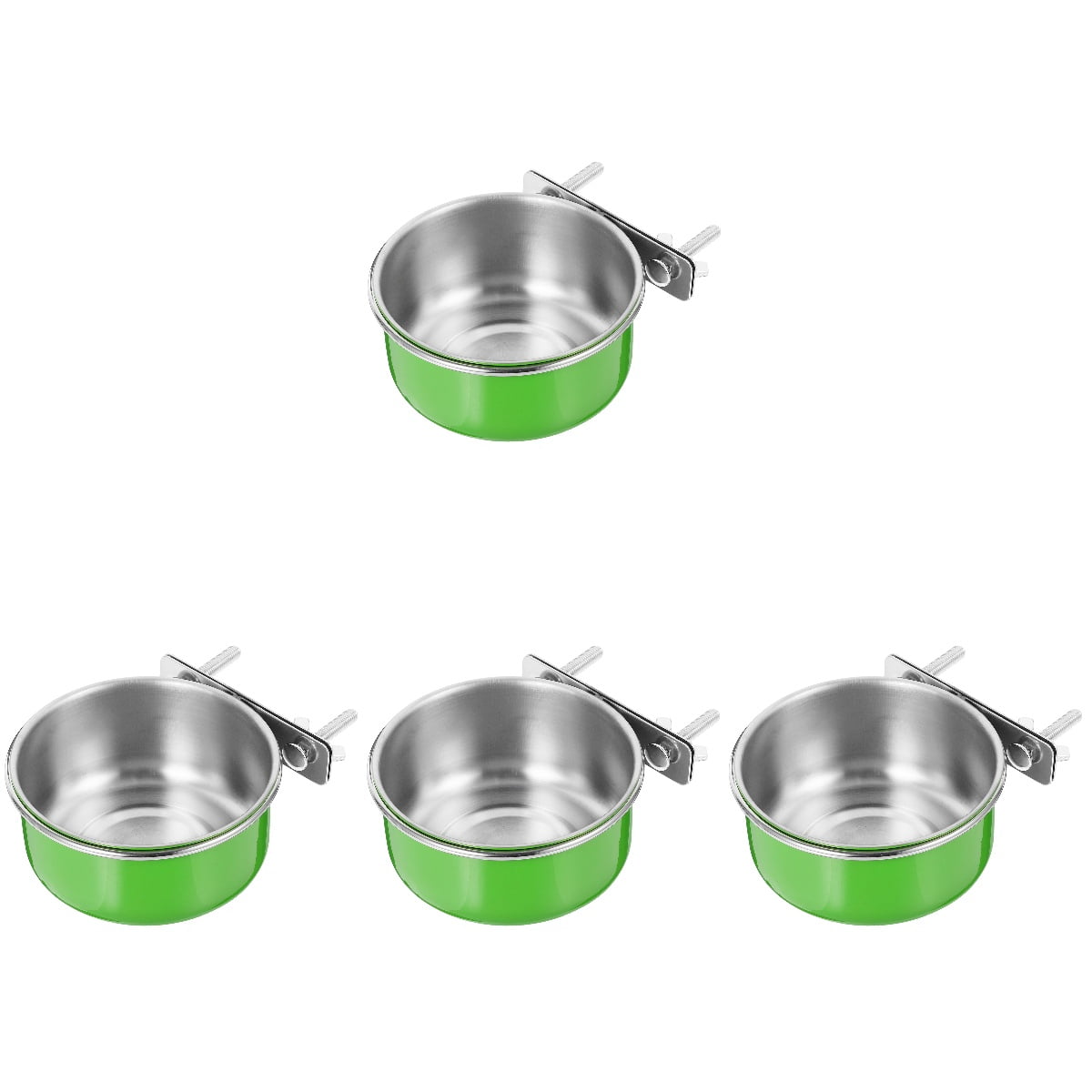 Bird Feeder Bowl Parrot Food Accessories for Cages Water Stainless ...