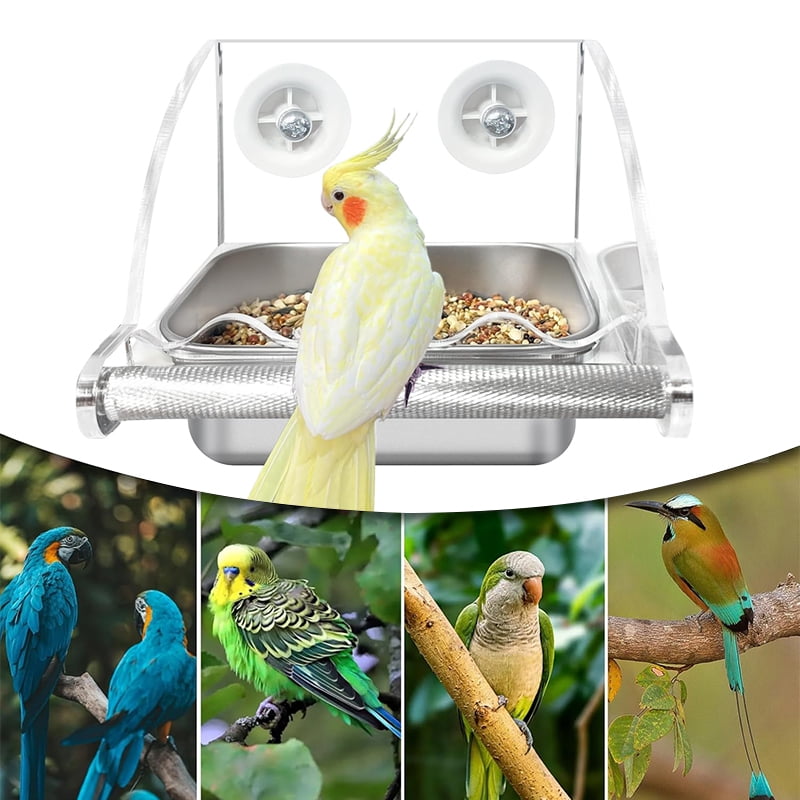 LYML.E1 Bird Feeder for Cage Transparent Bird Feeders Bird Feeders with ...