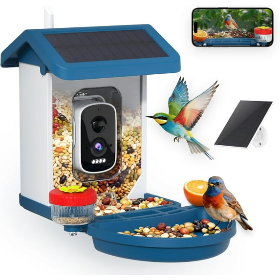 Bird Feeder with Camera Solar , 4K Video Bird House, AI Bird Species ...