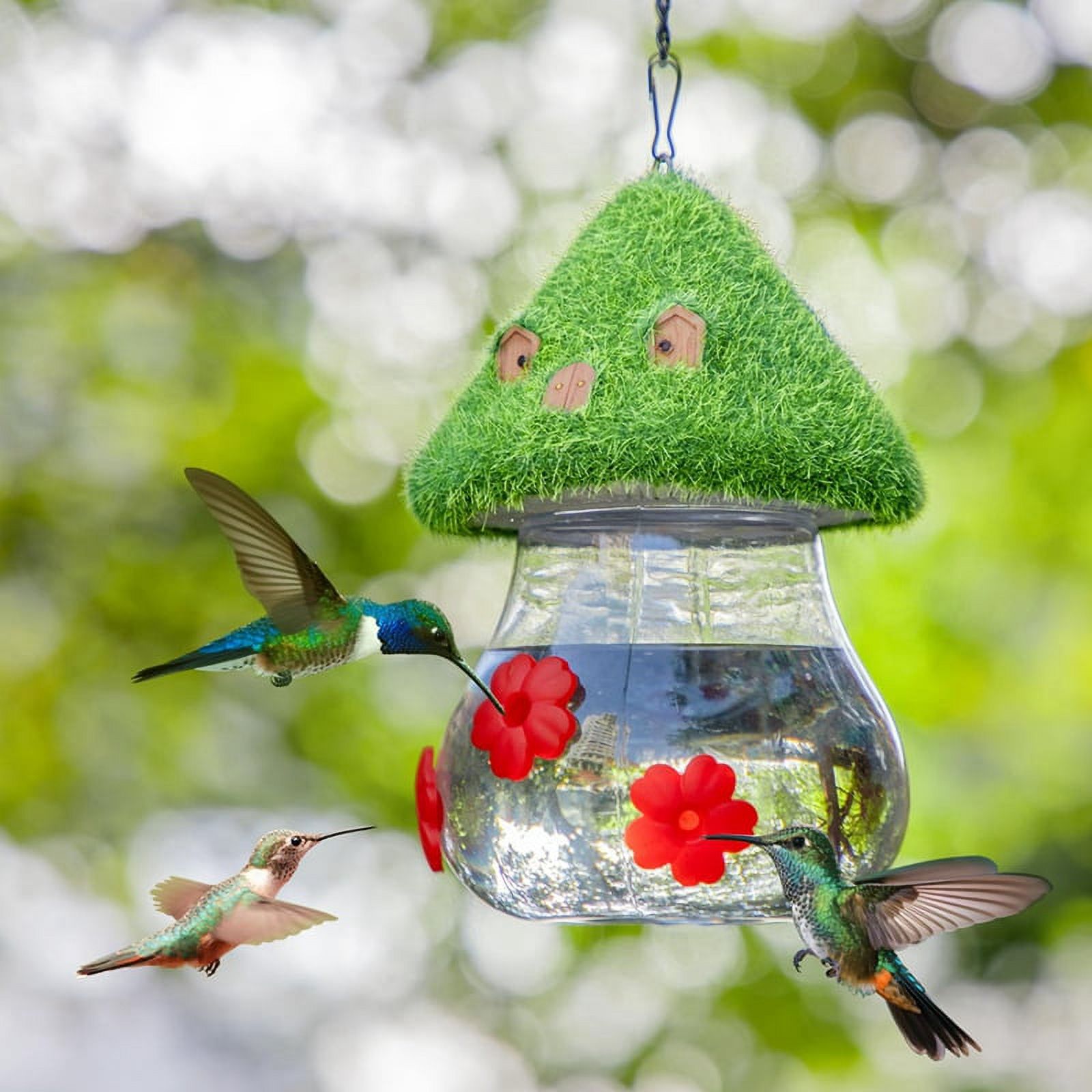 Bird Feeder,Garden Bird Feeders for Outdoors Hanging,3 Petals Decorated ...