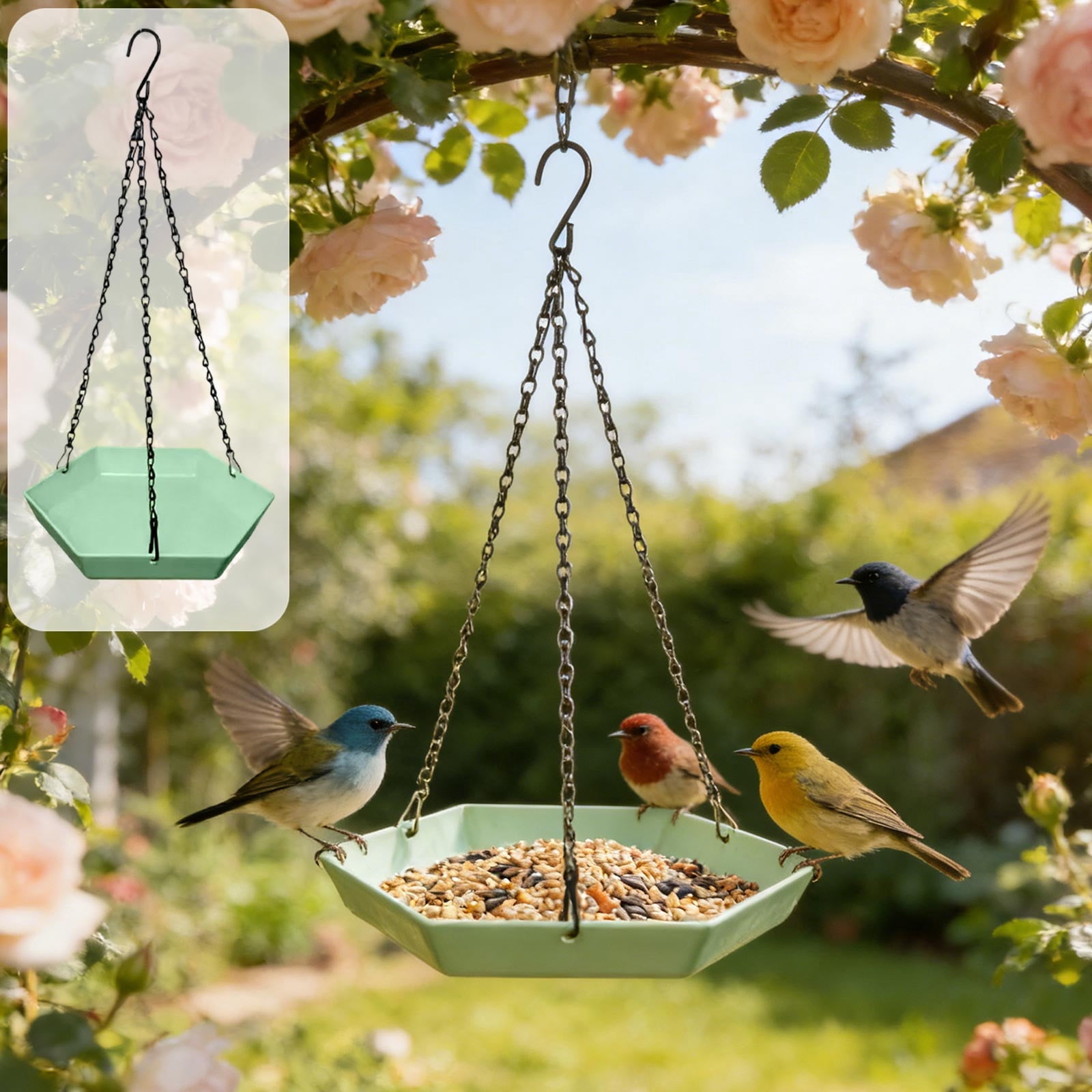 Bird Feeder Home Gardening Supplies Hanging Bird Feeder Hummingbirds ...