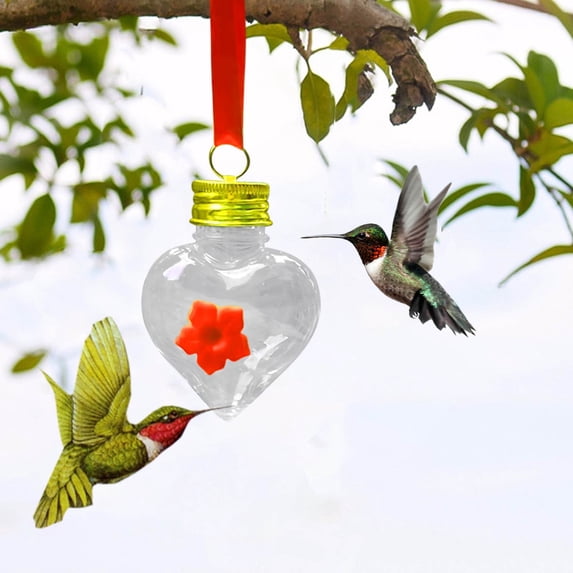 Bird Feeder Jar Feeder Hanging Feeder Heart-shaped Bottle Feeder ...