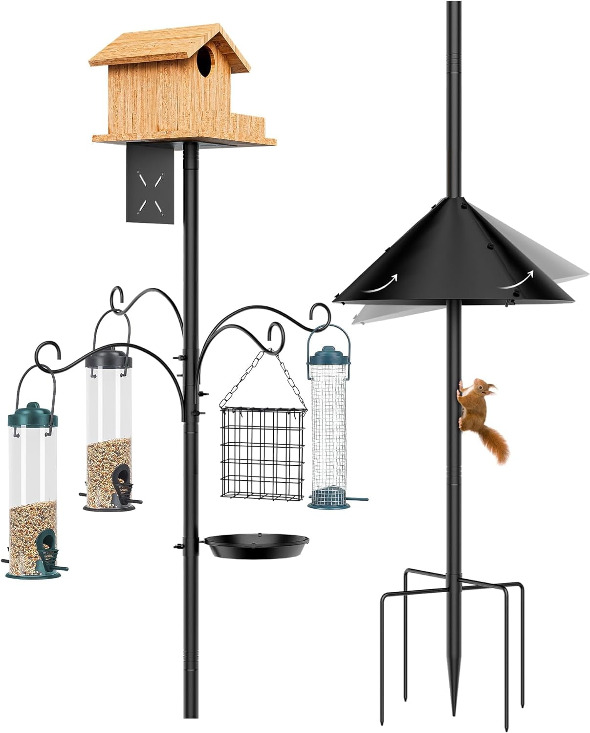 Bird Feeder Pole,92 Inch Bird Feeder Stand,Heavy Duty Bird House Poles ...