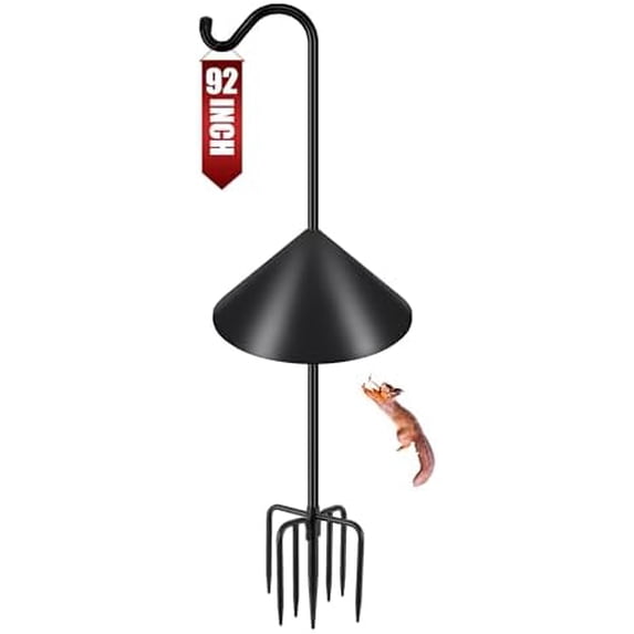 Bird Feeder Pole Squirrel Proof 92 Inch Shepherds Hook for Outdoor with ...