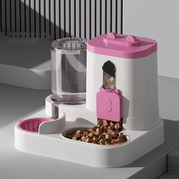 Bird Feeder Square Automatic Pet Feeder, Two Cylinder Dry Food Storage ...