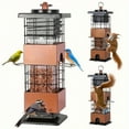 Bird Feeder Squirrel Proof, Hanging Metal Wild Bird Feeder for Outdoors ...