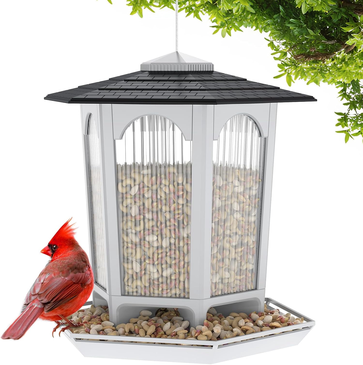 Bird Feeder for Outdoors, Bird Feeders for Outside, Fits for Cardinals ...